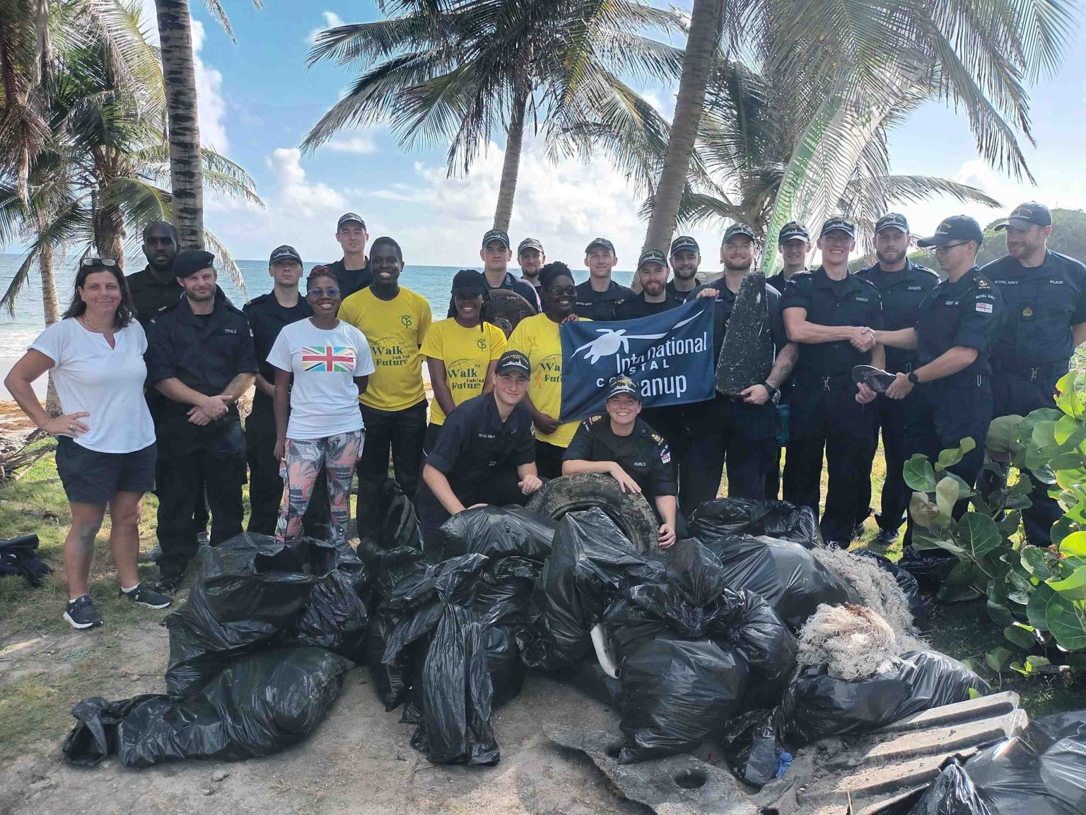 Beach Cleanup with British Navy Crew Members from the HMS Dauntless ...